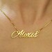 Gold Plated Necklace With Name - Custom Name Necklace - Cursive Font ...