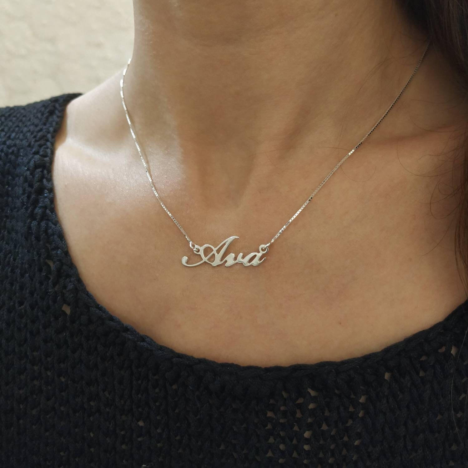 Personalized Name Necklace Custom Pendant Cursive Necklace - Etsy