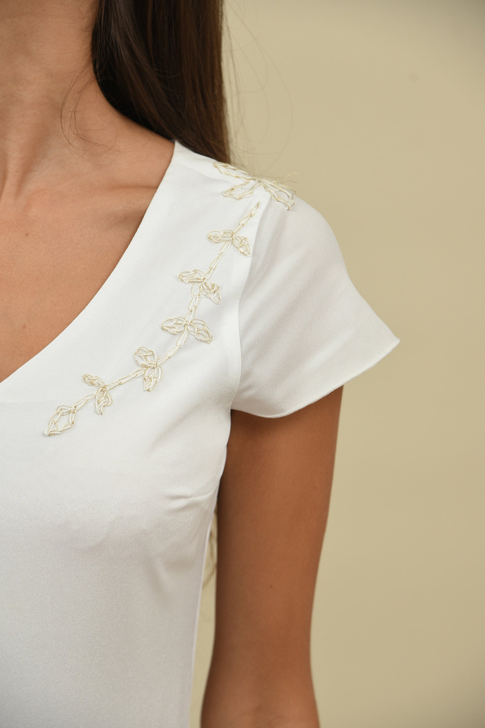 Embroidery Wedding Dress Simple Wedding Dress Maxi Wedding - Etsy