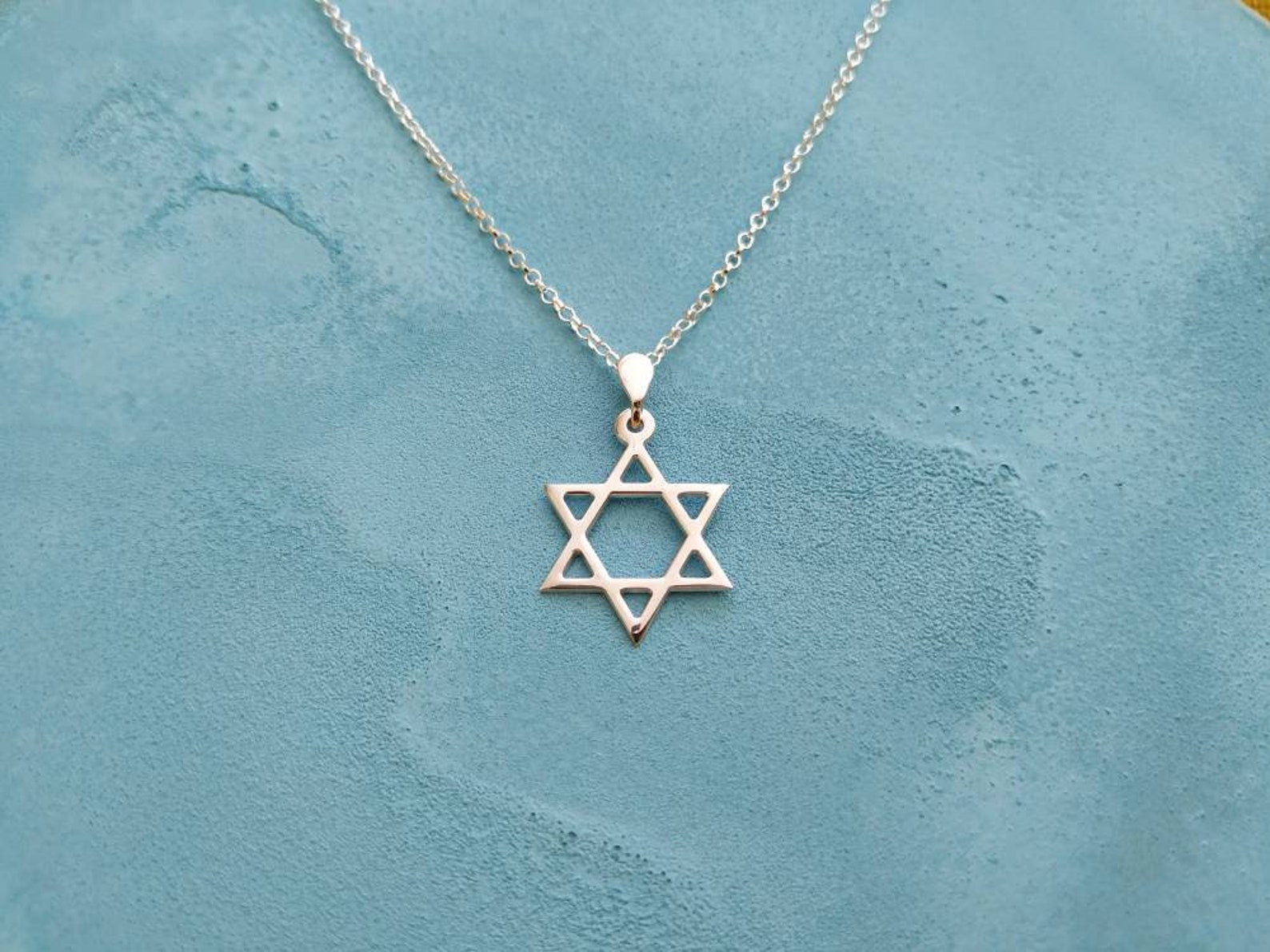 925 Sterling Silver Star of David Pendant Silver Shield of - Etsy