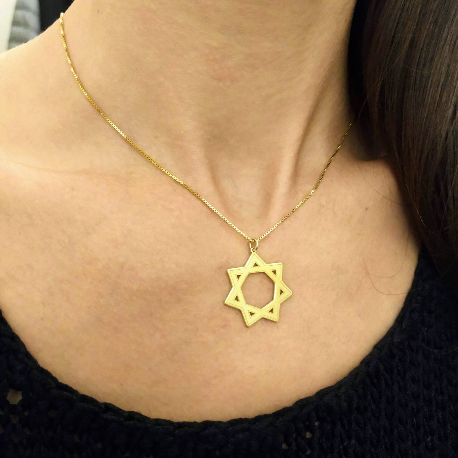 Septagram Necklace Sacred Geometry Seven Pointed Star - Etsy Hong Kong