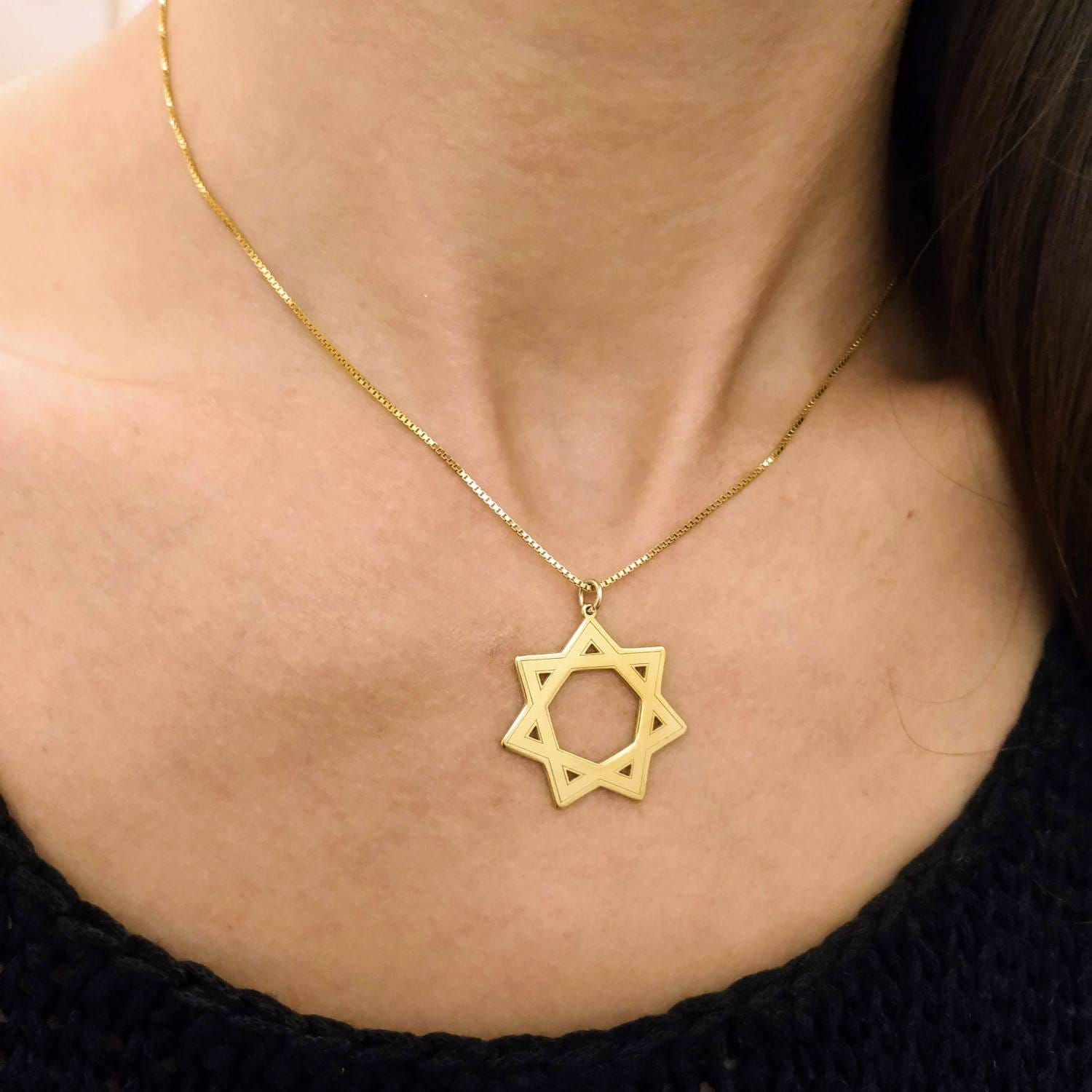 Septagram Necklace Sacred Geometry Seven Pointed Star - Etsy Hong Kong