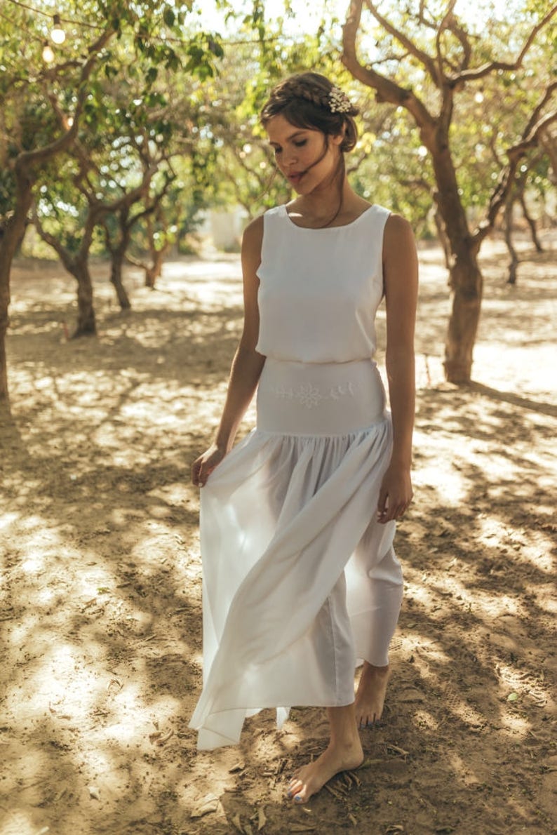 White Shirt Wedding White Bridal Shirt Simple White Top Bridal - Etsy