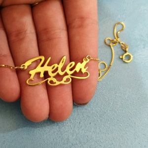 14k Name Necklace Gold Name Necklace Custom Necklace Big Name Necklace ...