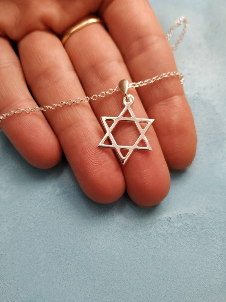 925 Sterling Silver Star of David Pendant Silver Shield of - Etsy