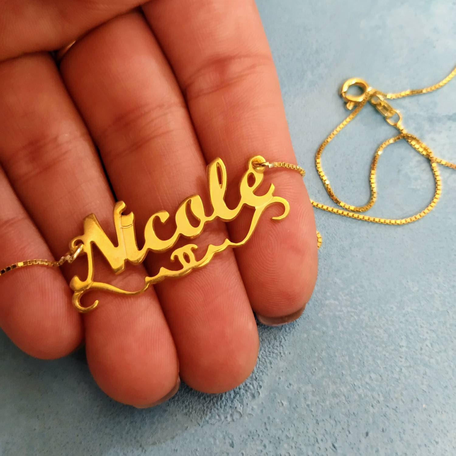 14k Real Gold Name Necklace Personalized Name Etsy 14k-real-gold-name-necklace-personalized-name-etsy