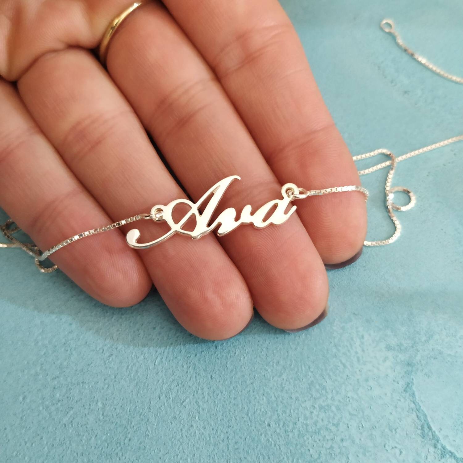 Personalized Name Necklace Custom Pendant Cursive Necklace - Etsy