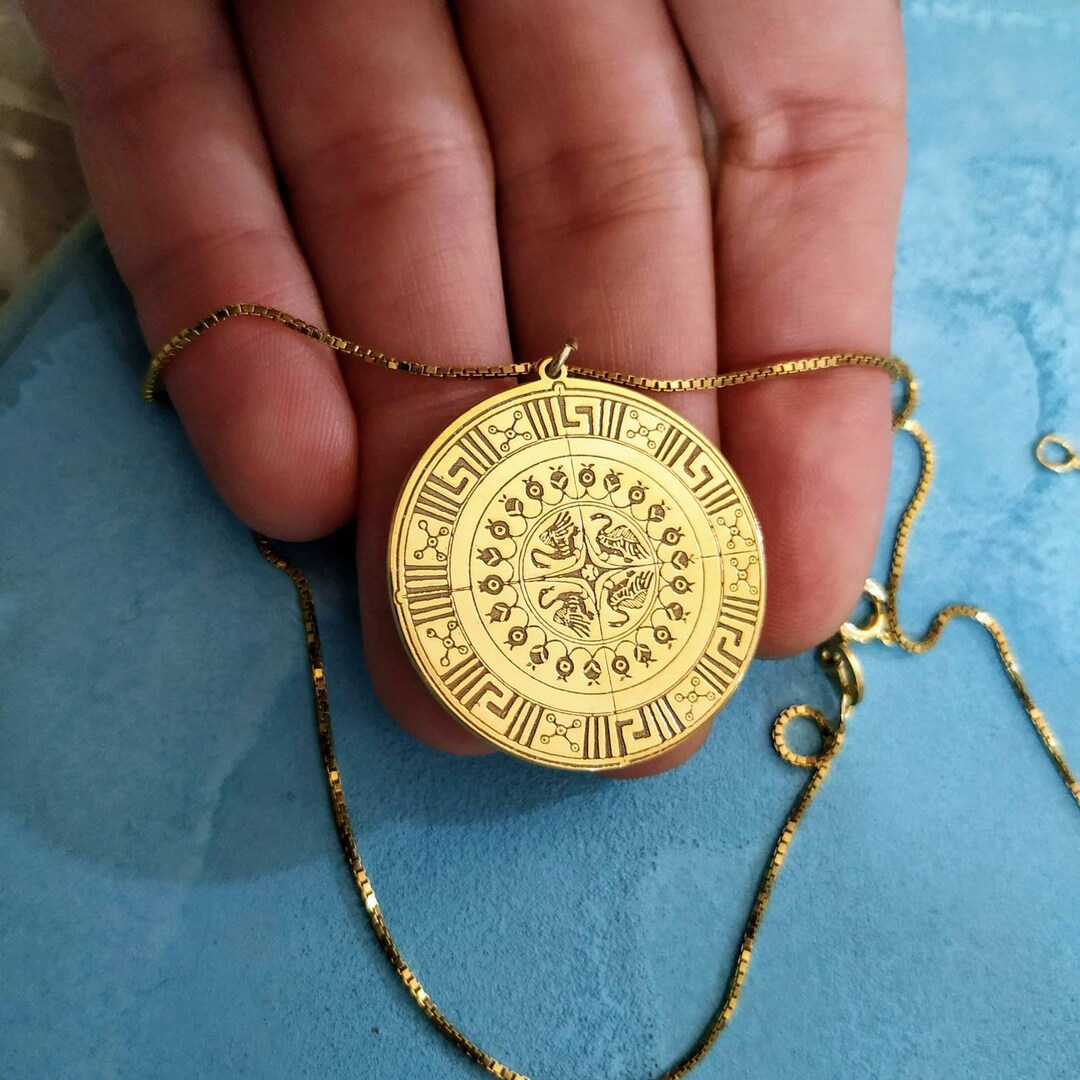 14k Solid Gold - Greek Necklace - Ancient Necklace - Greek Symbol ...