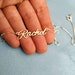Sterling Silver Custom Made Name Necklace Cursive Rachel - Etsy