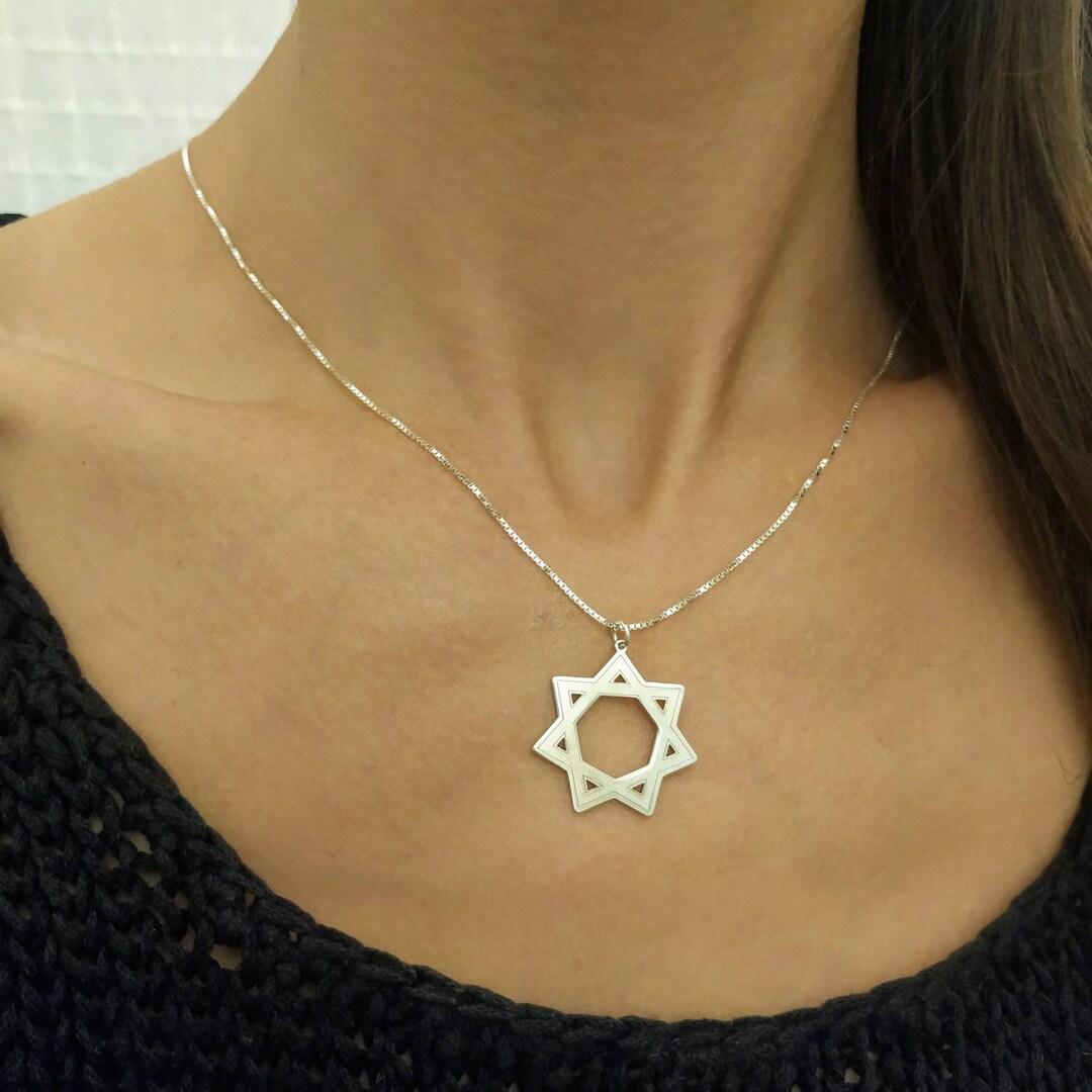 Heptagram Septagram Babalon Pendant Amulet Symbol Pendant 7 Points Star ...