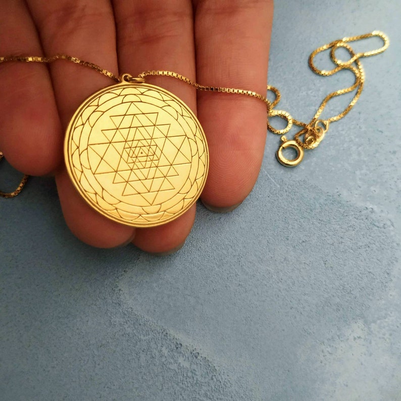 Sri Yantra Pendant Sacred Geometry Shri Yantra Necklace - Etsy