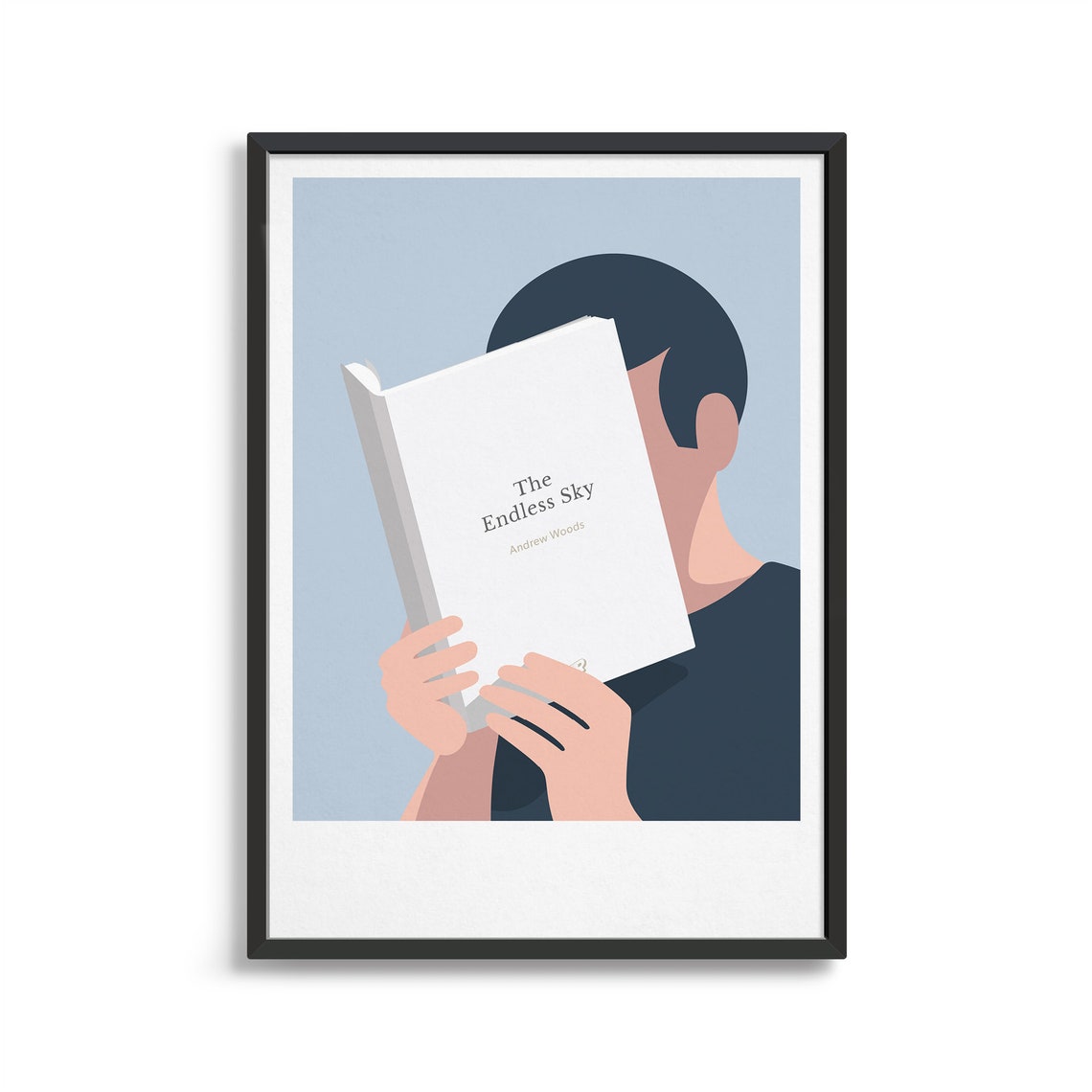 Personalised Book Cover Poster / Minimal Art Print / Custom Book ...