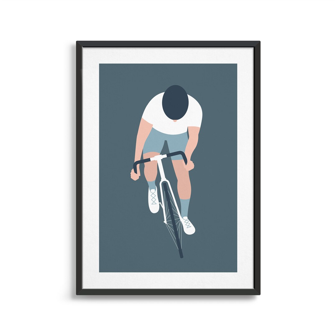 Cycling Art Print / Modern Bicycle Poster / Gift Ideas for Cyclist - Etsy