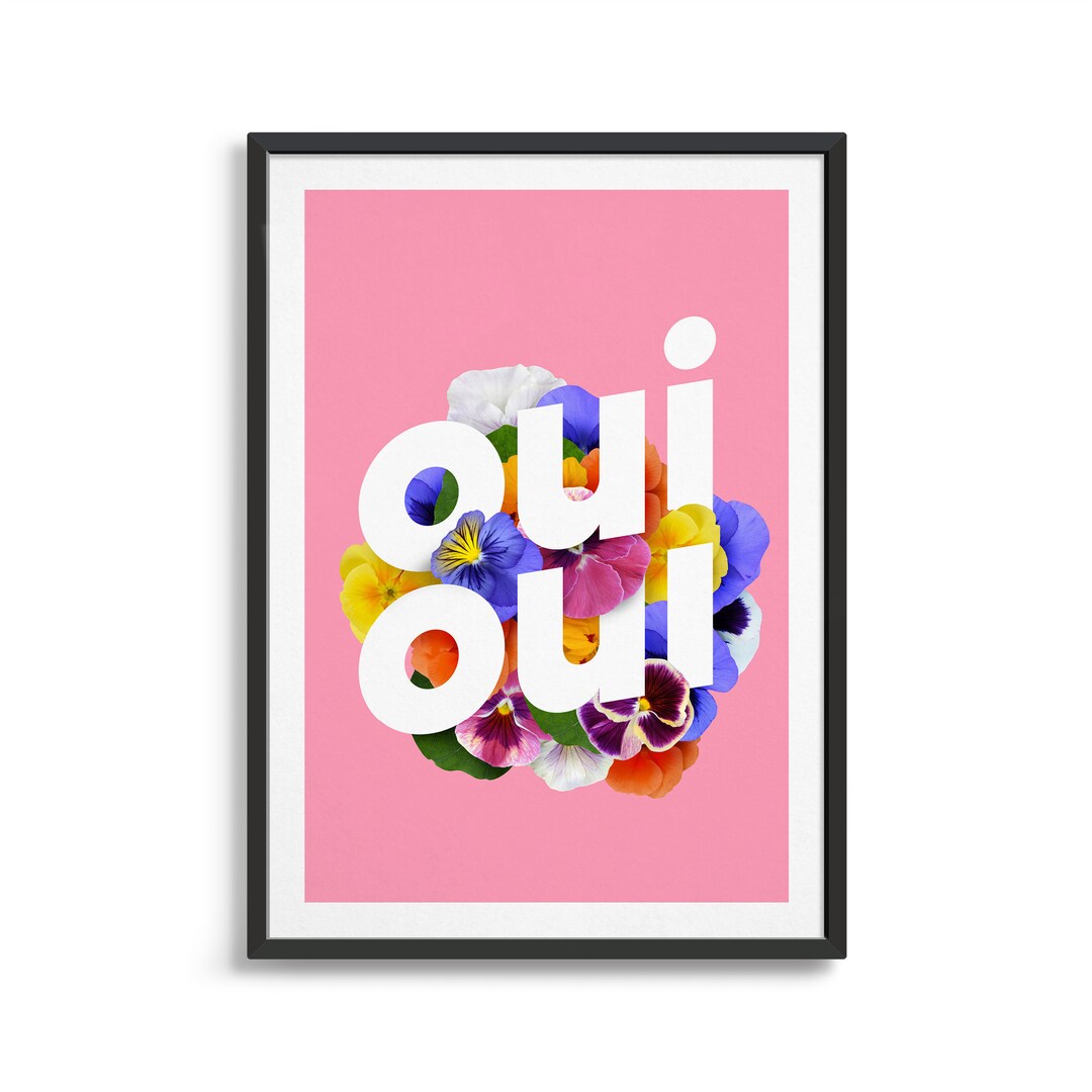 Oui Oui Print / Toilet Poster / Typography Print / Kitchen Wall Art - Etsy