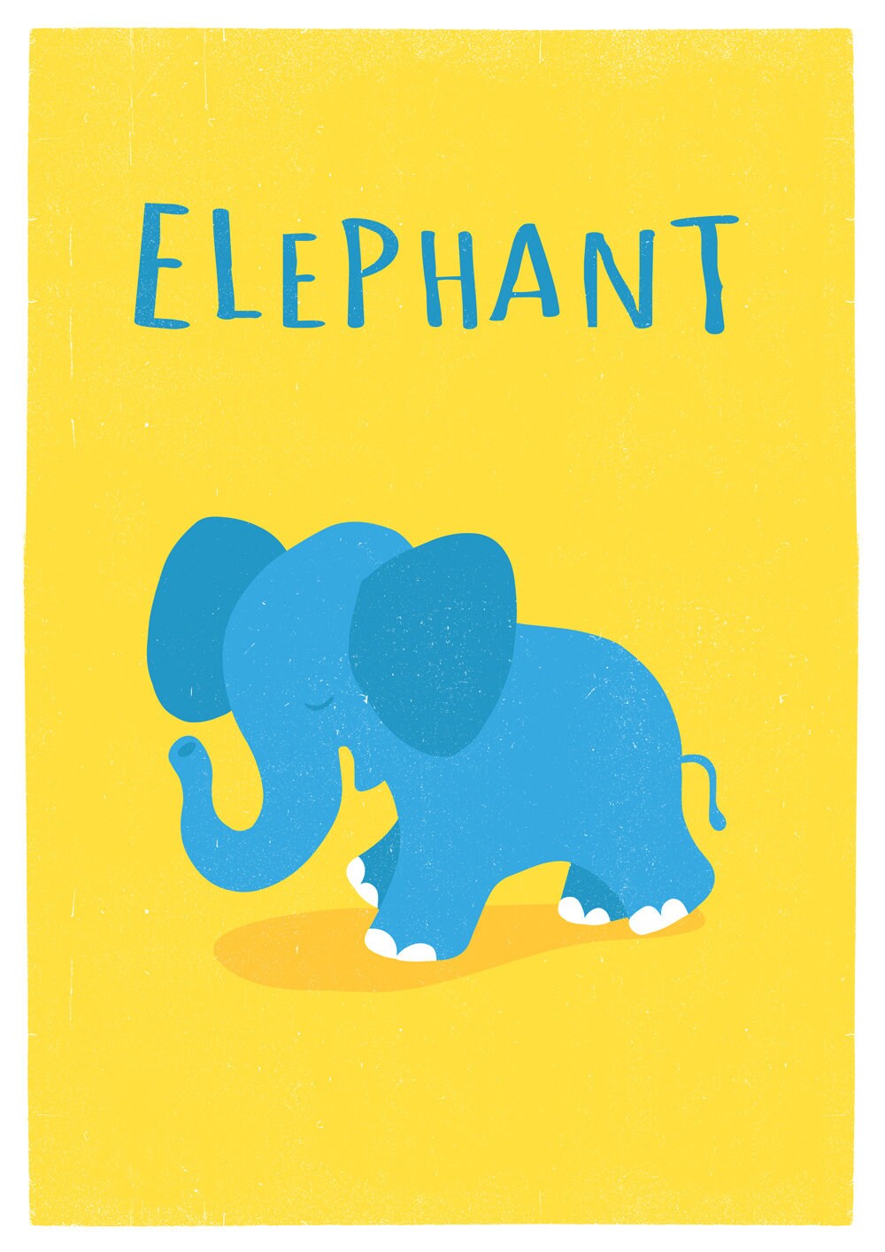 Personalised Print / Elephant Poster / Nursery Decor Art / - Etsy