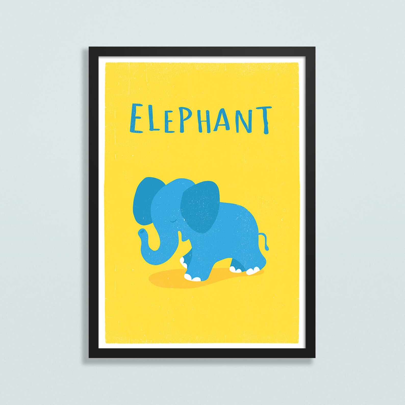 Personalised Print / Elephant Poster / Nursery Decor Art / - Etsy