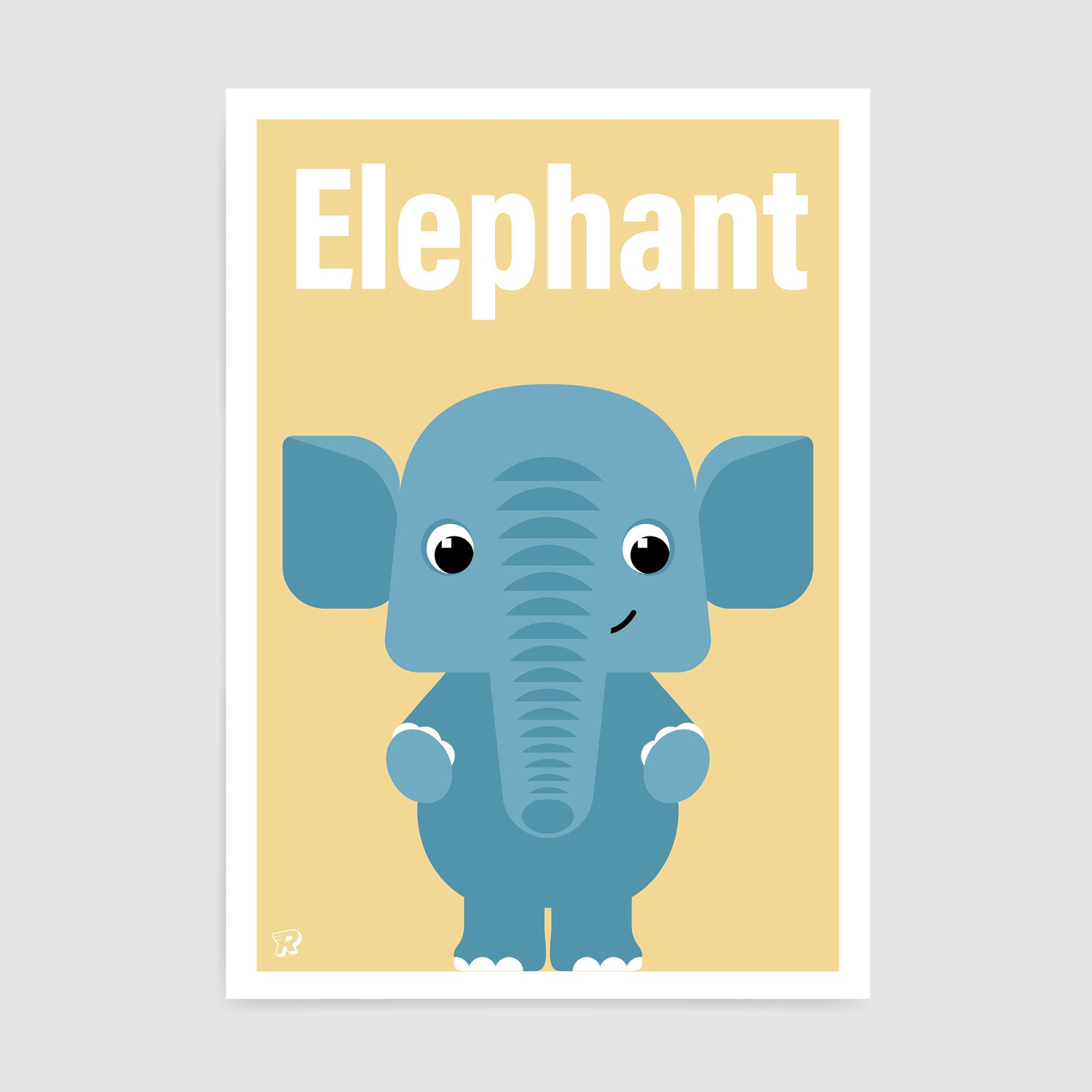 Elephant Poster for Kids / Custom Name Print for Kids Bedroom - Etsy