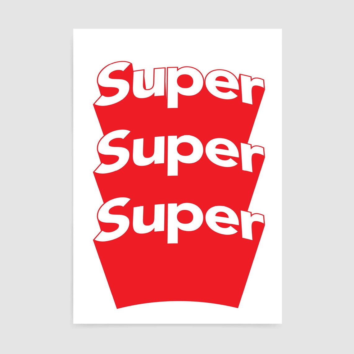 Super Typography Poster / Fun Wall Art Gift Ideas for a Friend | Etsy