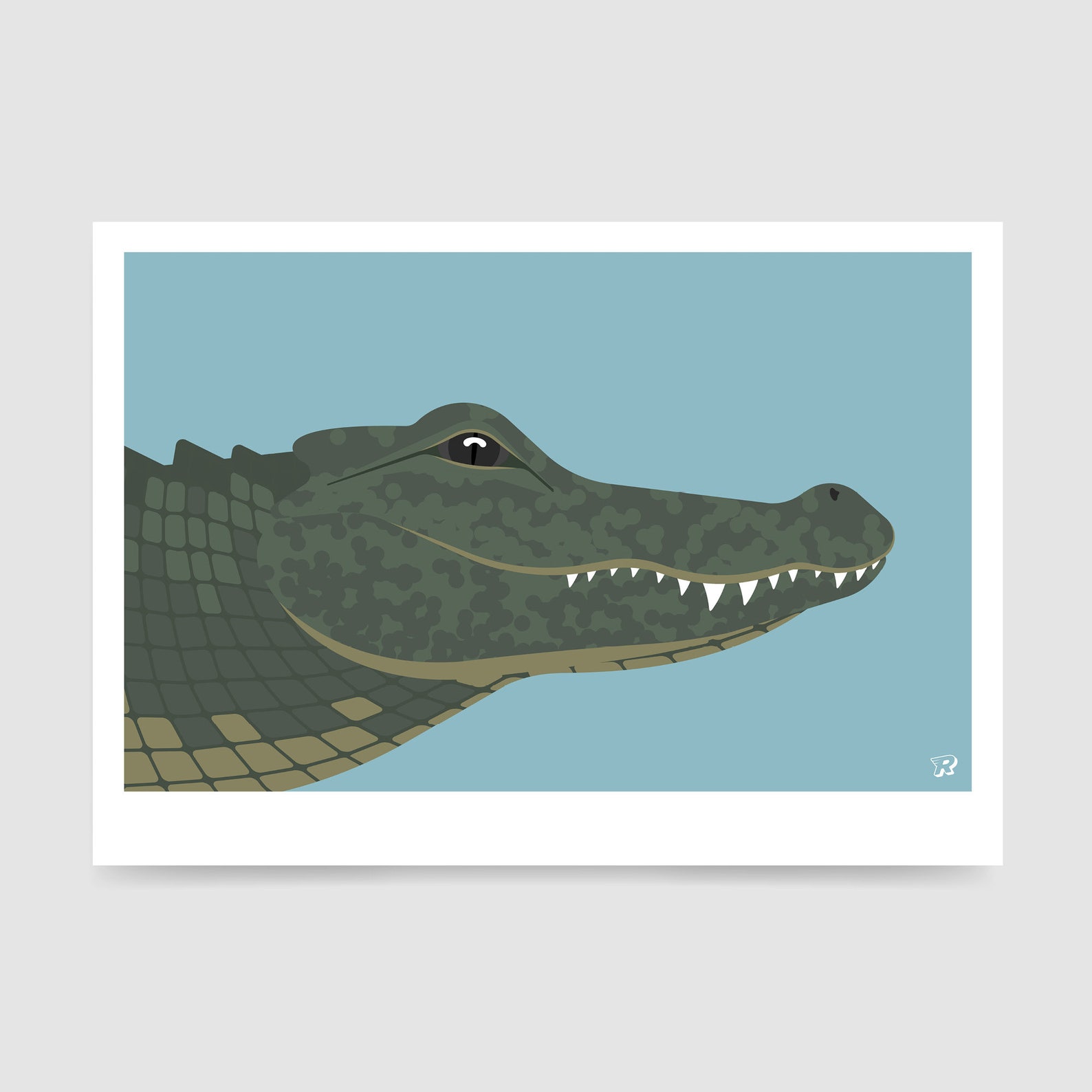 Crocodile Art Print / Safari Animal Poster for Kids Bedroom / Alligator ...