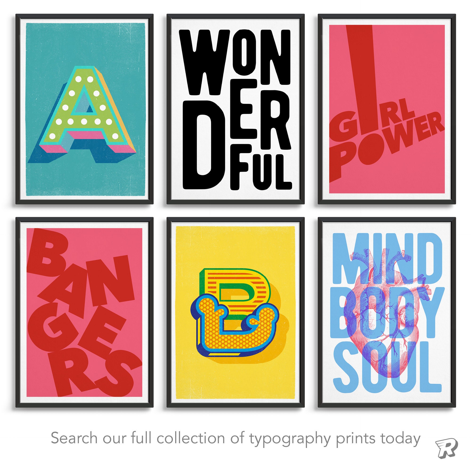 Personalised Letter Poster / Typography Letter Art Print / - Etsy UK