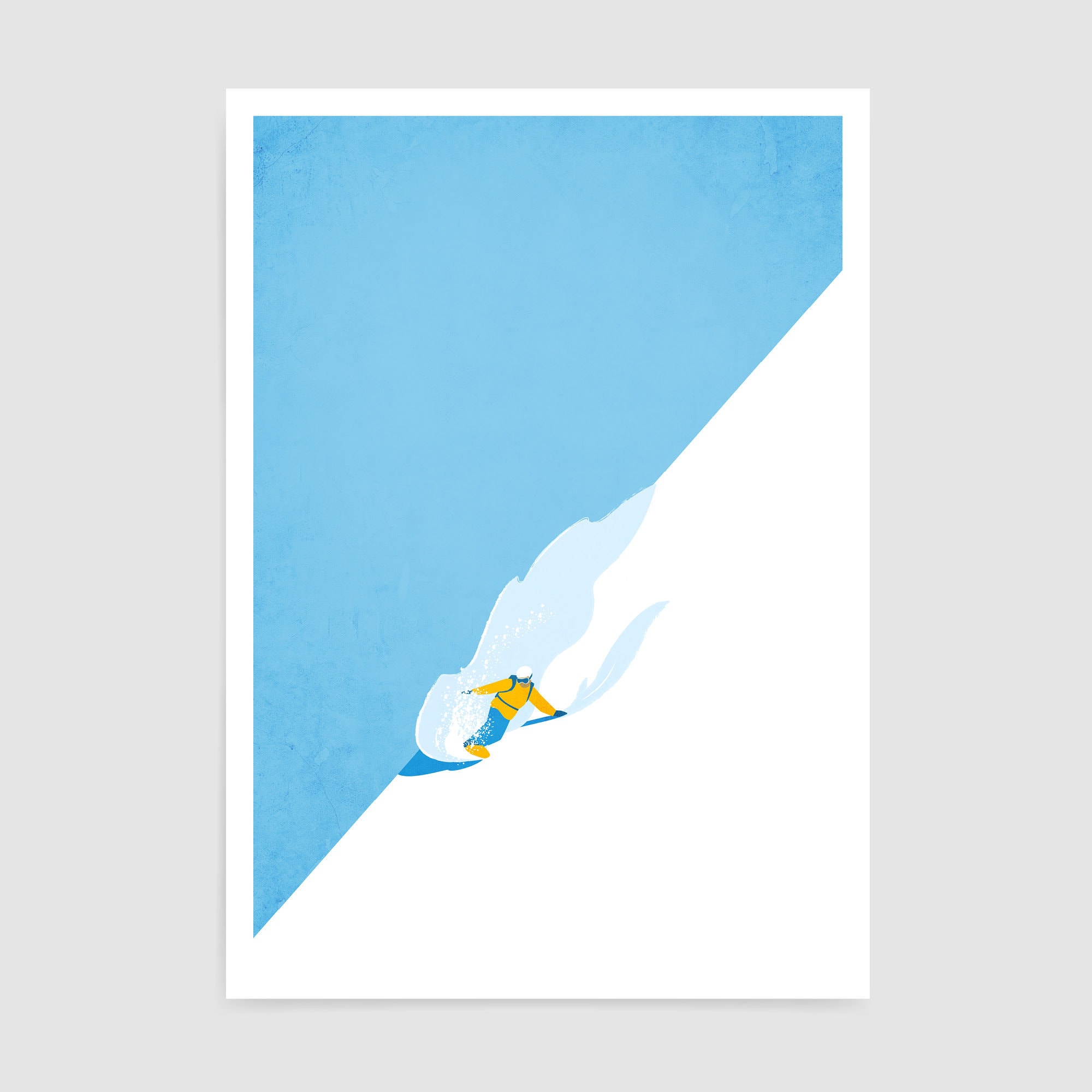 Custom Snowboard Print / Mountain Art Travel Poster / Wall Art Prints ...