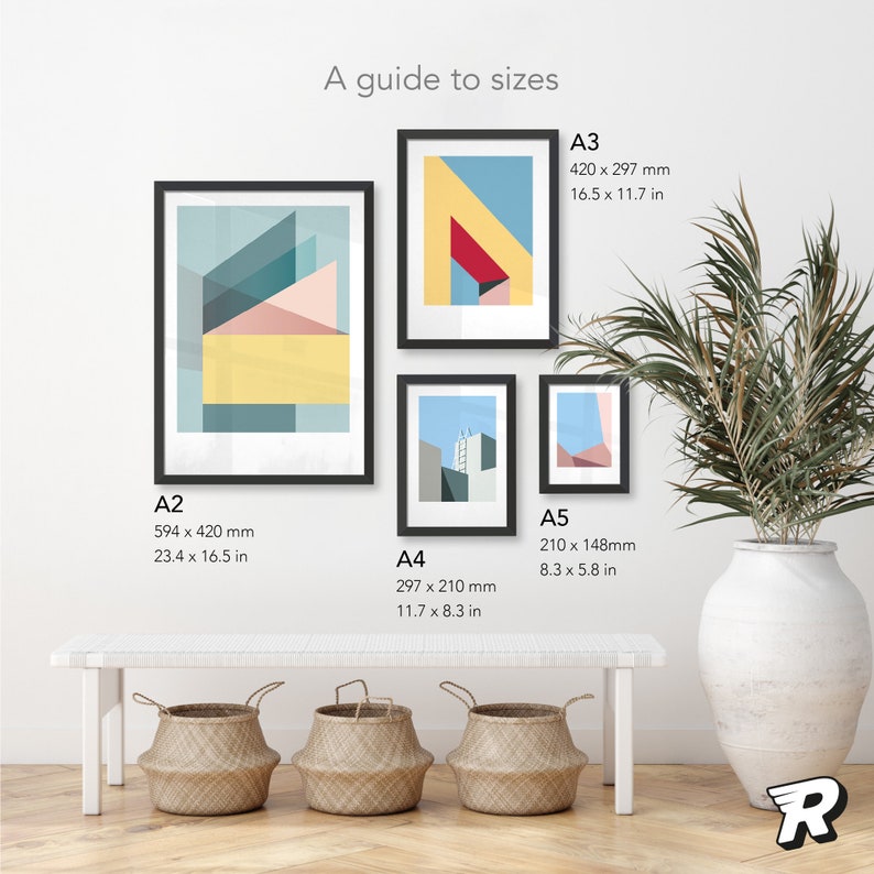 Abstract Geometric Art Prints / Minimal Architecture for - Etsy