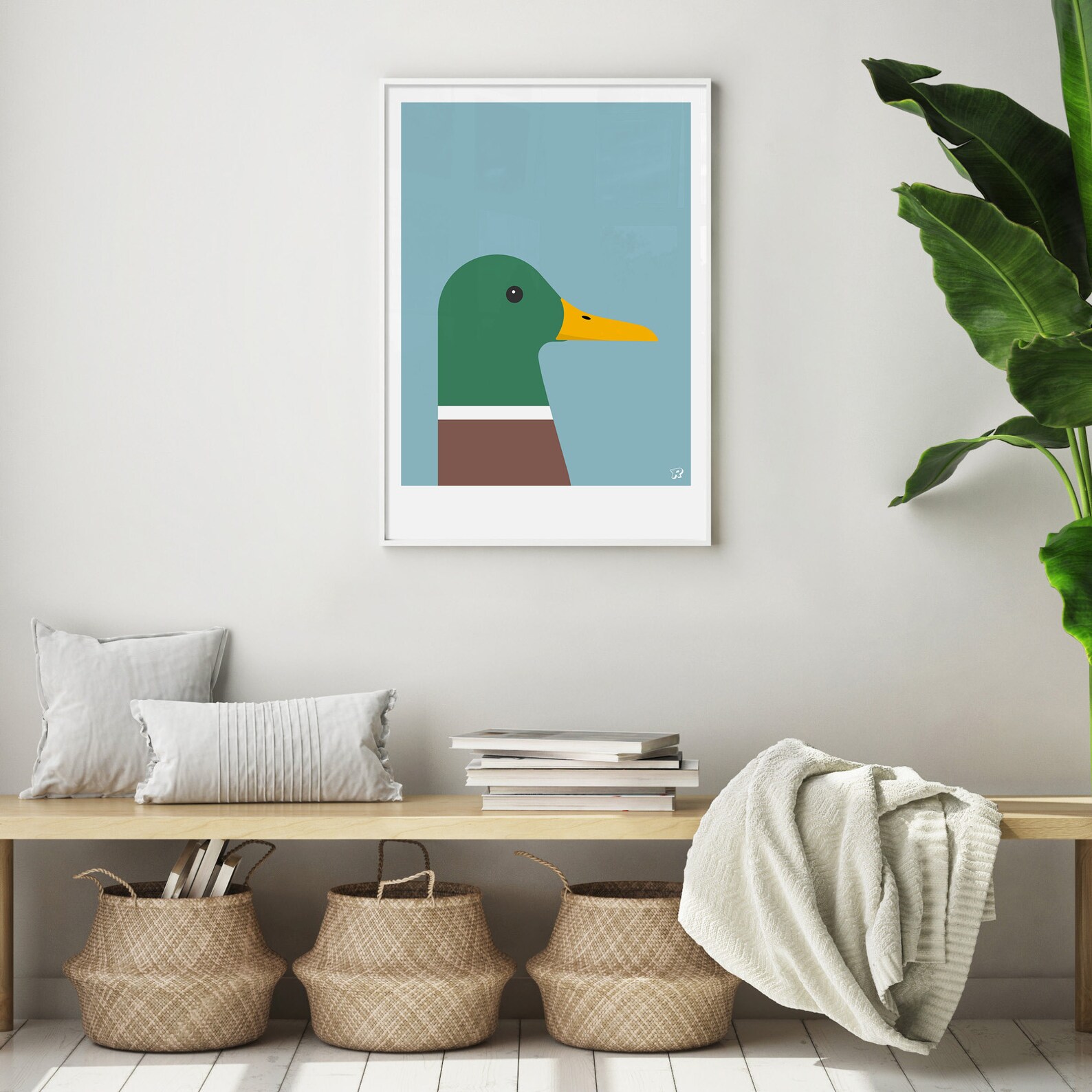 Duck Poster / Modern Design Bird Art Print / Kids Nursery Wall | Etsy