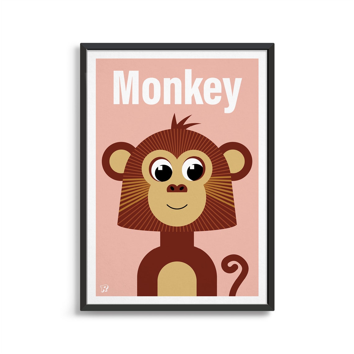 Kids Monkey Poster / Custom Nursery Decor / Art Print Gift - Etsy UK