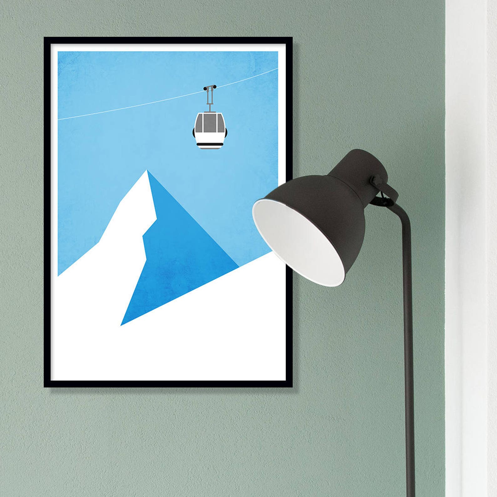 Custom Ski Art / Vintage Ski Poster / Unique Ski Gift Idea / Retro ...