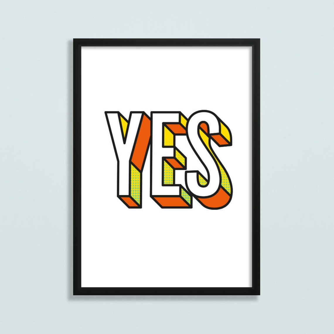 Yes Print Motivational Wall Art Inspirational Wall Print - Etsy