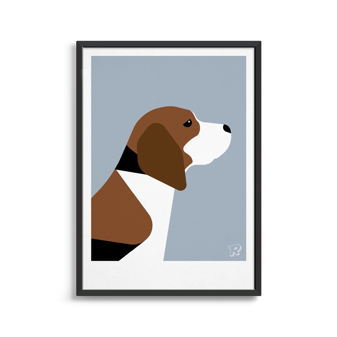 Beagle Art Print / Dog Owner Gift Ideas / A2, A3 or A4 Poster / Animal ...