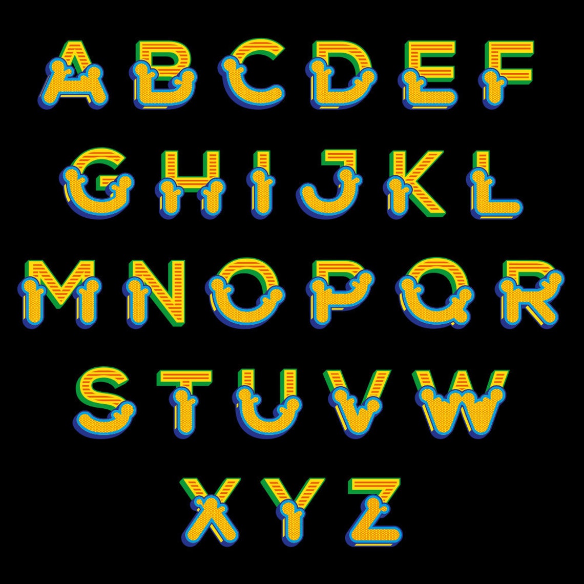 Personalised Letter Poster / Typography Letter Art Print / | Etsy