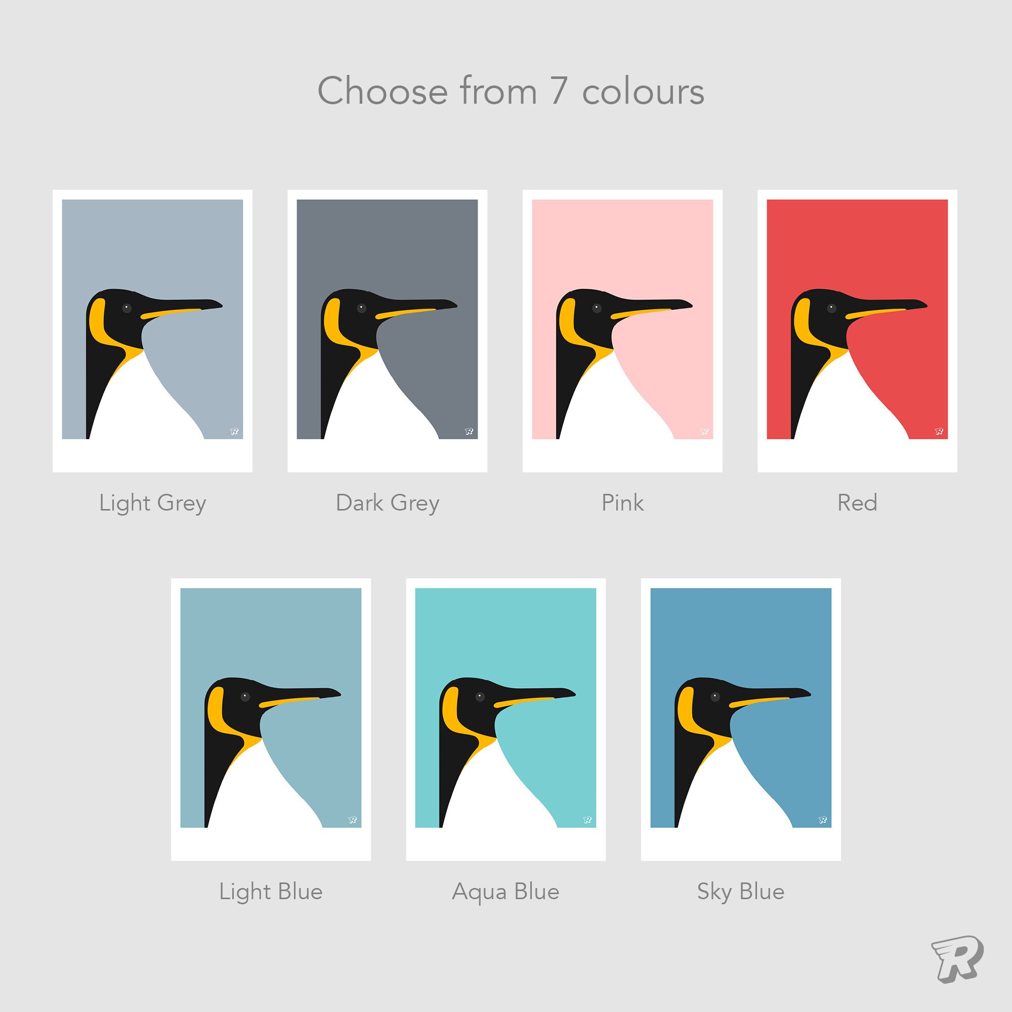 Penguin wall art / Modern design bird print / Animal home | Etsy