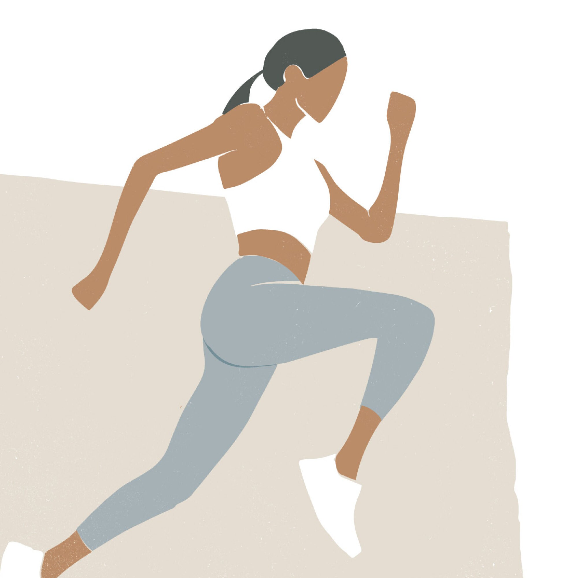 Female runner poster / Modern minimal art print / Woman | Etsy