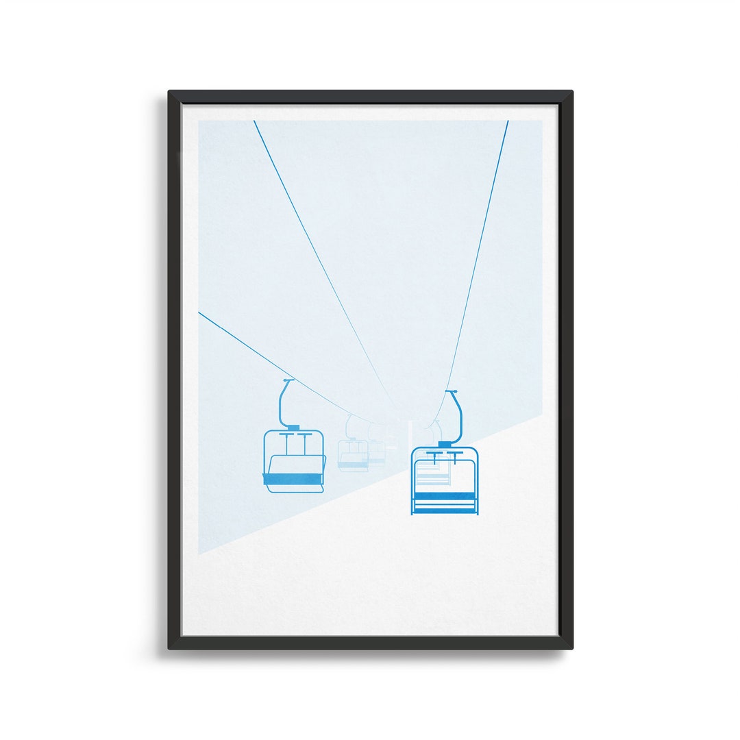 Chairlift Poster / Vintage Ski Gift for Him / Snowboard Gift ...