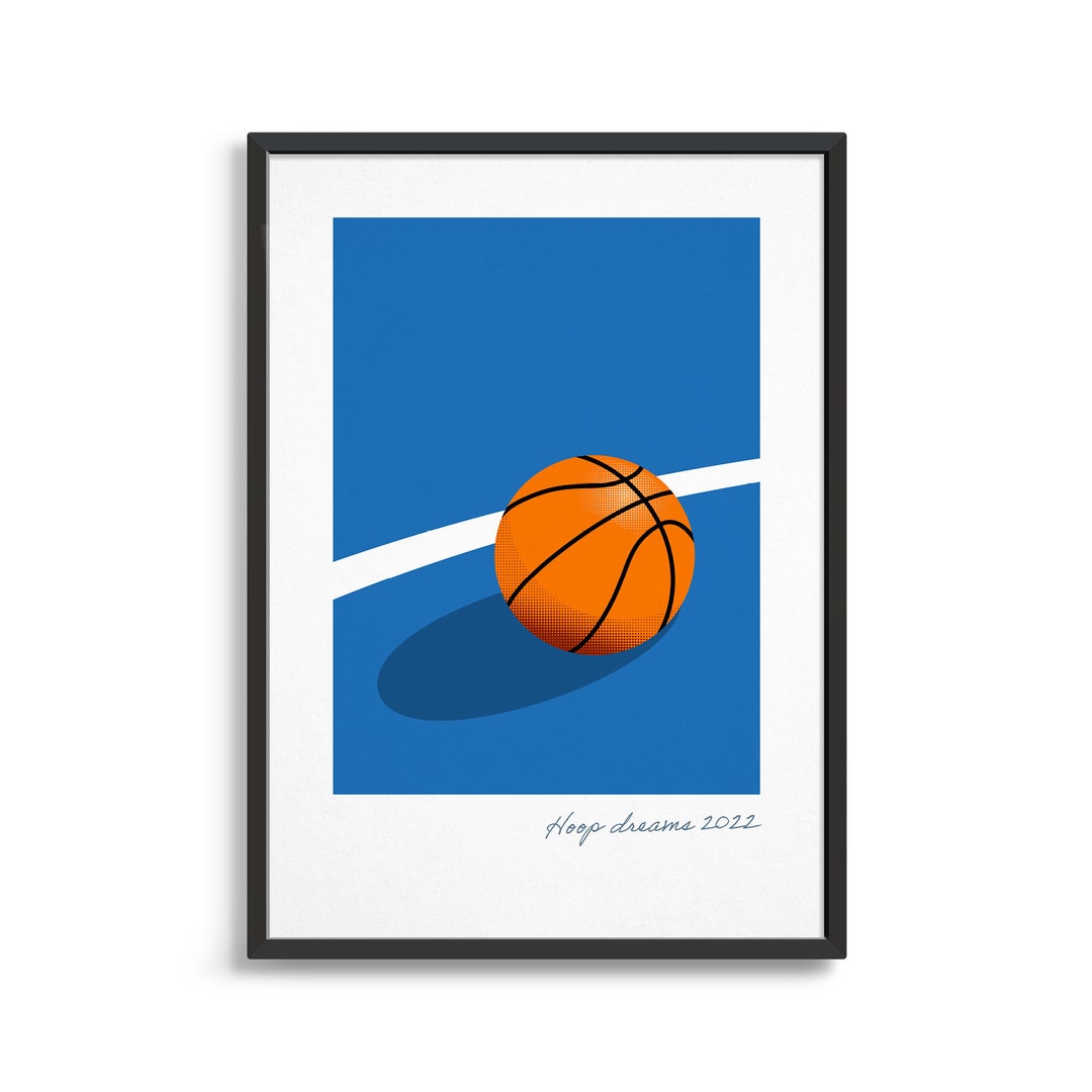 Personalised Basketball Poster / Custom Sport Print / Gift for Fathers ...