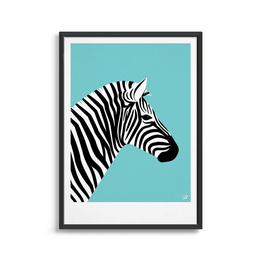 Zebra Wall Art Print / Safari Animal Poster / Fun Gift Ideas for a ...