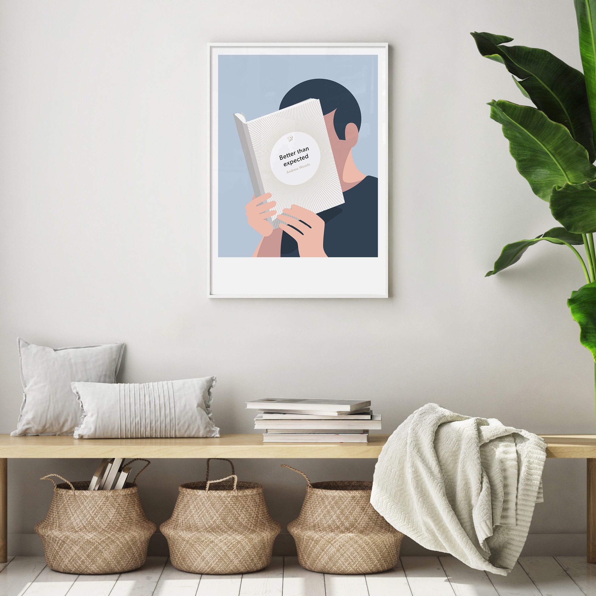 Personalised Book Cover Poster / Minimal Art Print / Custom Book ...