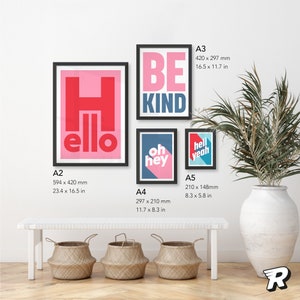 Oh Hey Poster / Fun Typography Print / Modern Wall Art - Etsy