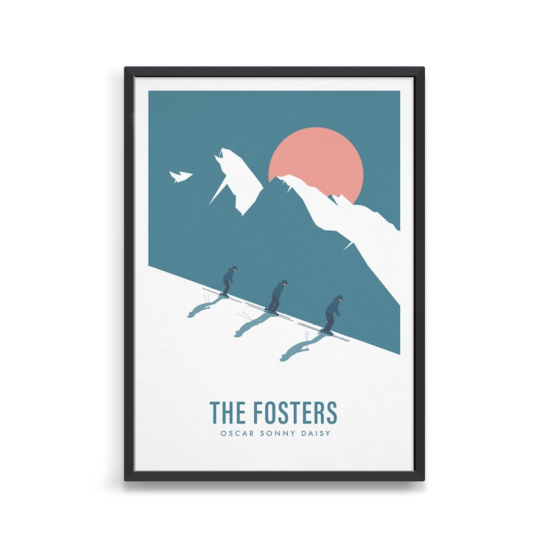 Family Ski House Print - Etsy UK
