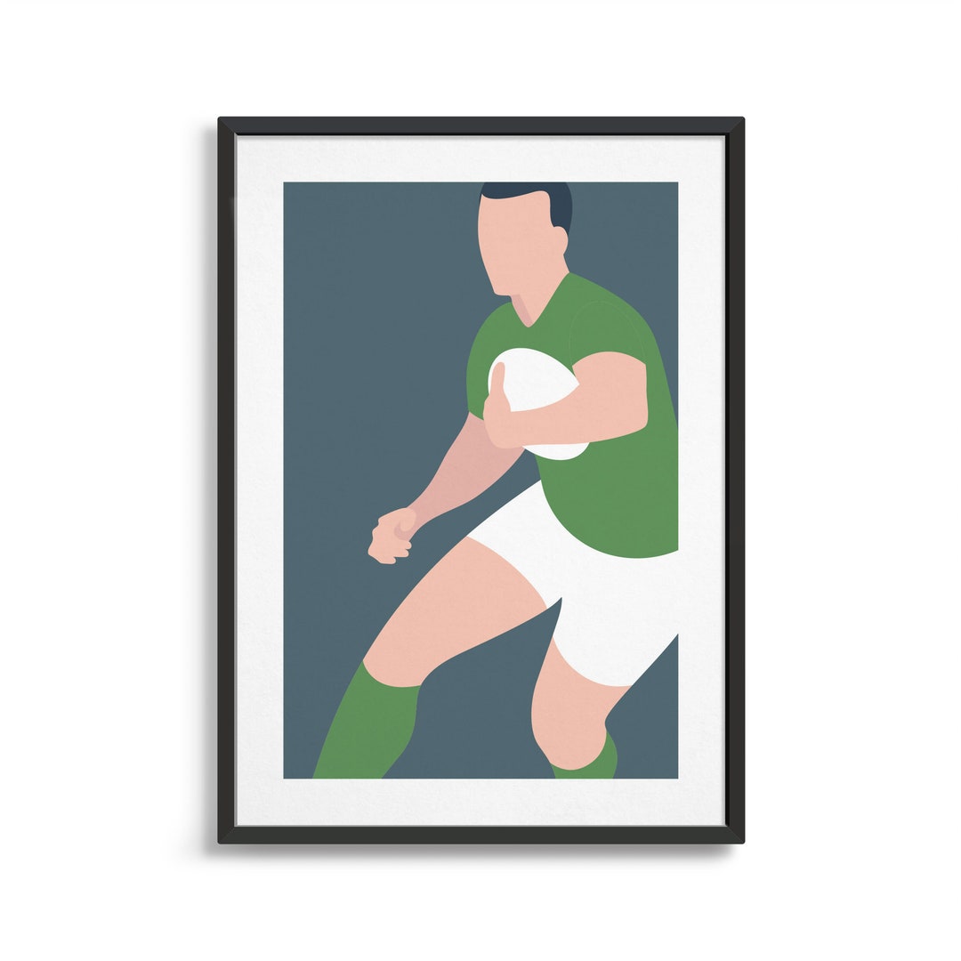 Rugby Print / Team Sport Poster / Gift for Rugby Supporter - Etsy