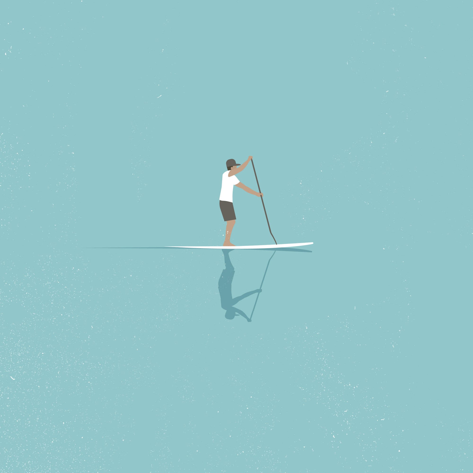 Stand up Paddle Board Poster / Modern Geometric Minimal Art - Etsy