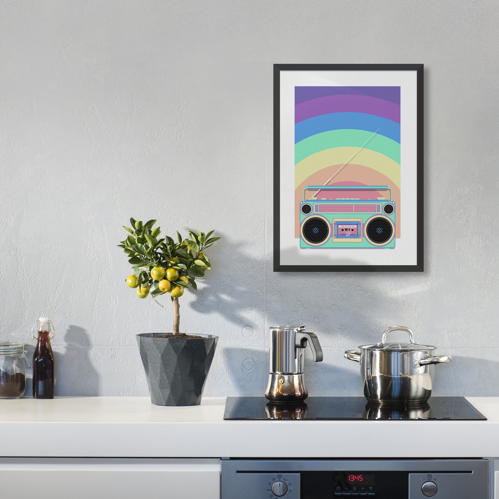 Custom Retro Boombox / LGBT Disco Rainbow Art Print / Gay Pride Gift ...