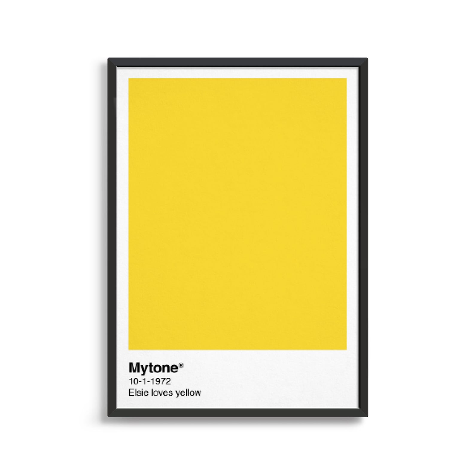Custom Colour and Typography Art Print / Personalised Modern Minimalist ...