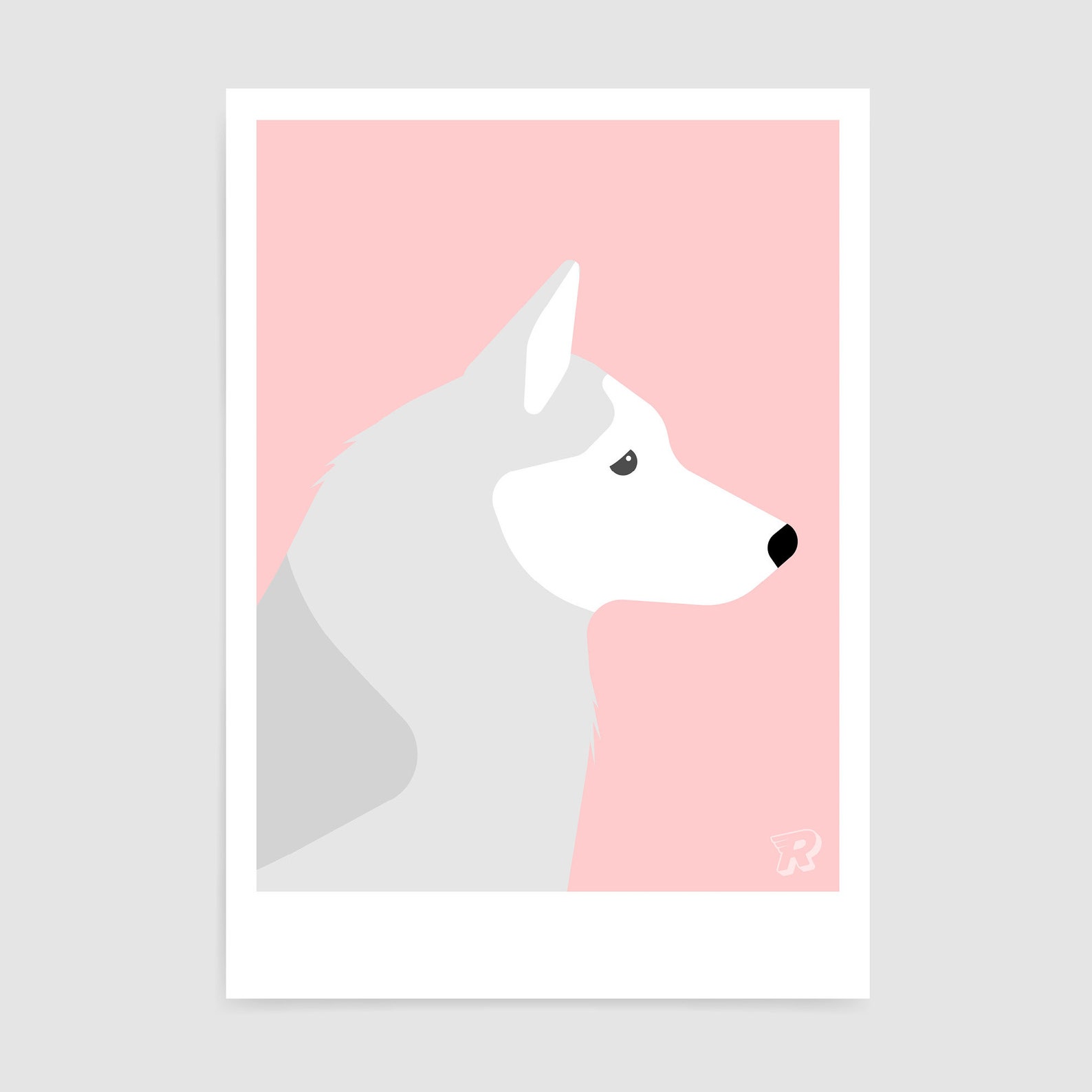 Husky Poster / Animal Wall Art / Modern Design Dog Print / Dog Owner ...
