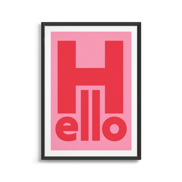 Hello Poster - Etsy UK