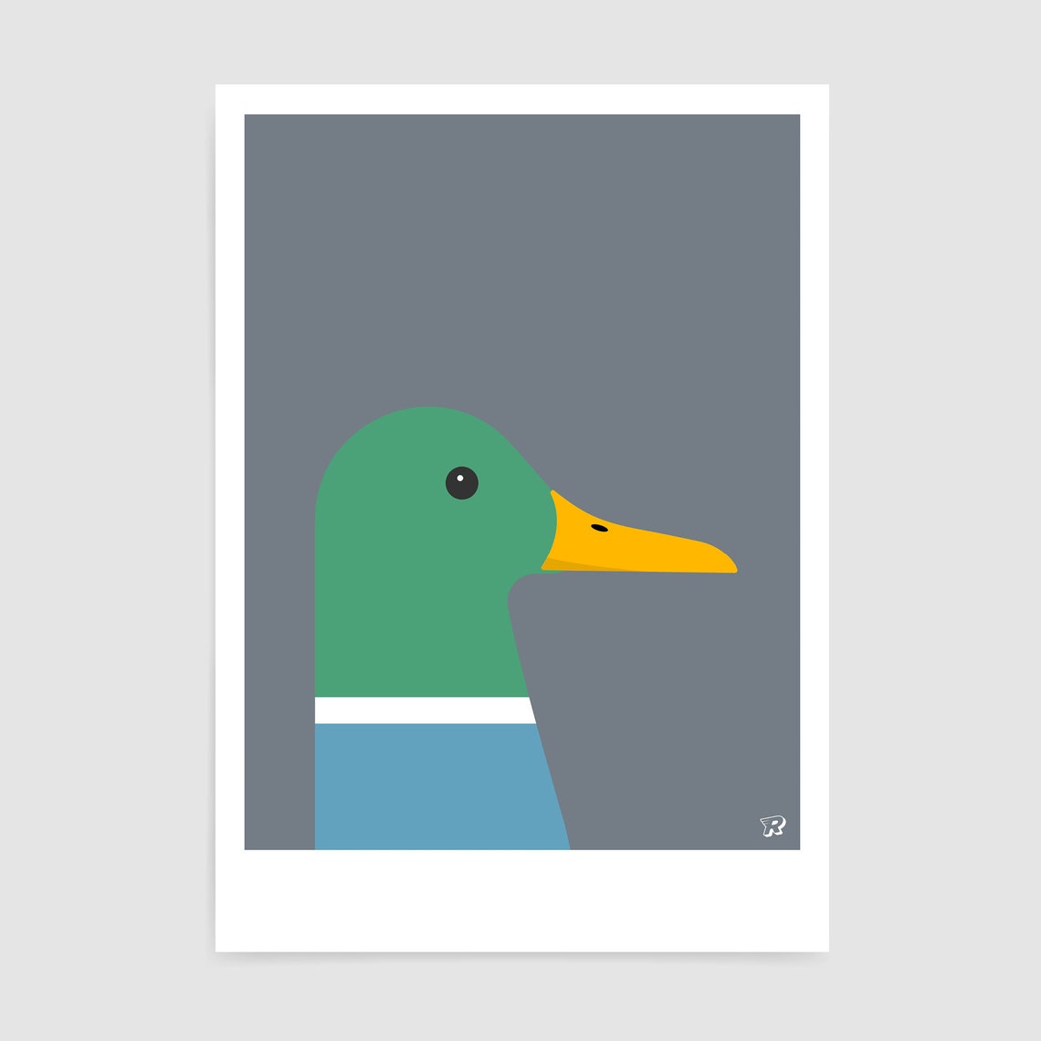 Duck Poster / Modern Design Bird Art Print / Kids Nursery Wall | Etsy