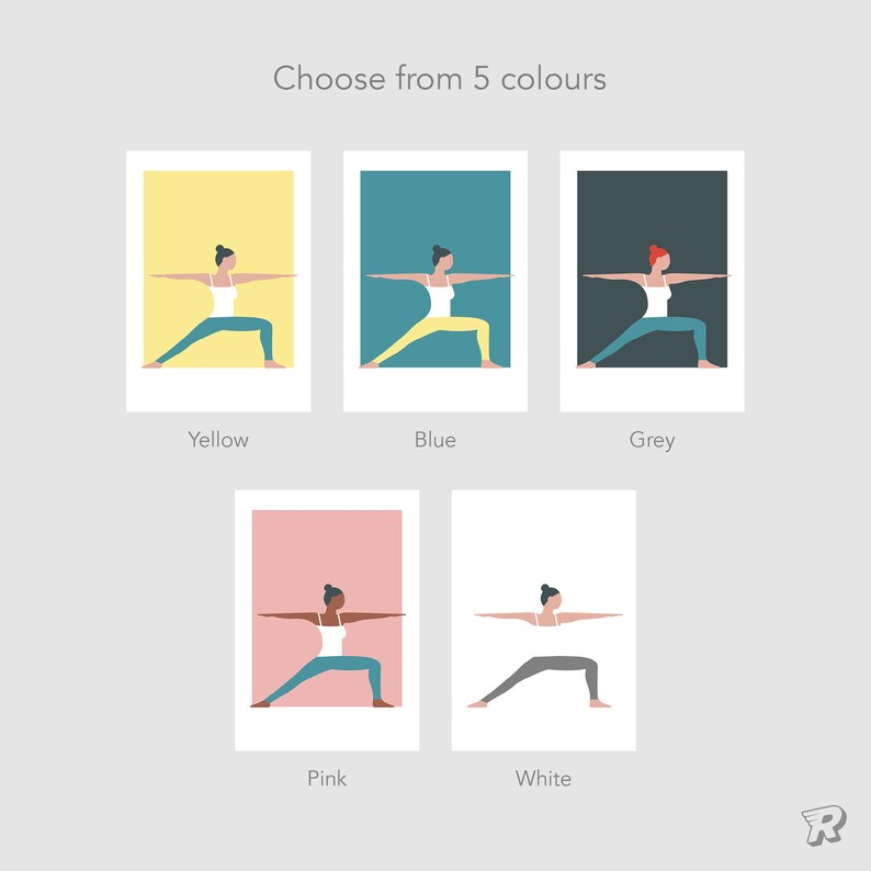 Warrior Yoga Pose Poster - Etsy
