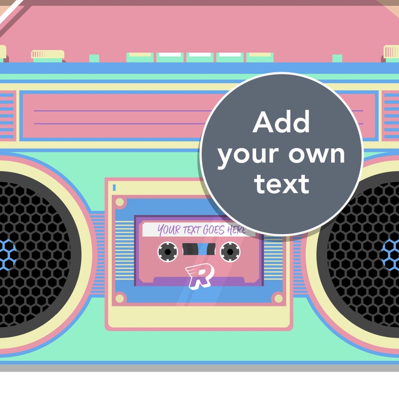 Custom Retro Boombox / LGBT Disco Rainbow Art Print / Gay Pride Gift ...