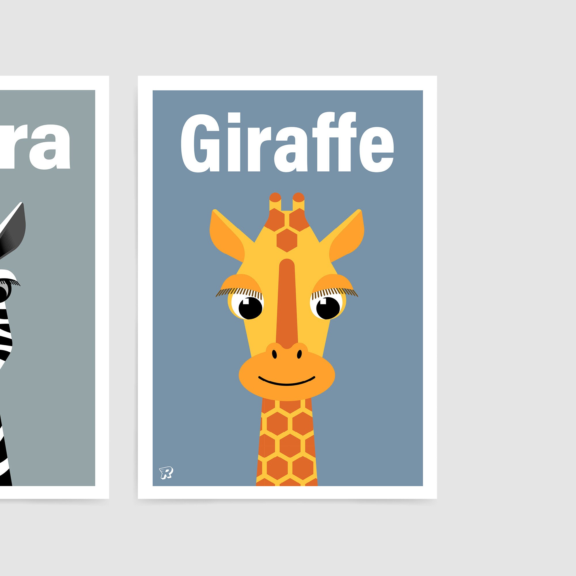 Set of 3 Safari Animal Posters for Kids Bedroom / Jungle | Etsy